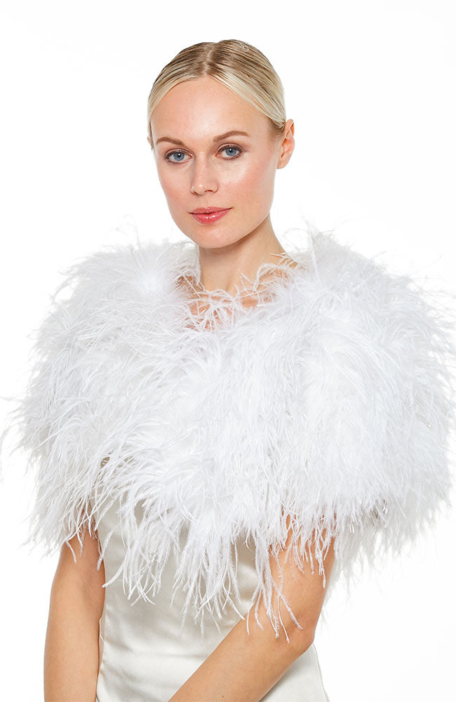 Ostrich Feather Shoulder Shrug – shoprodeodrive