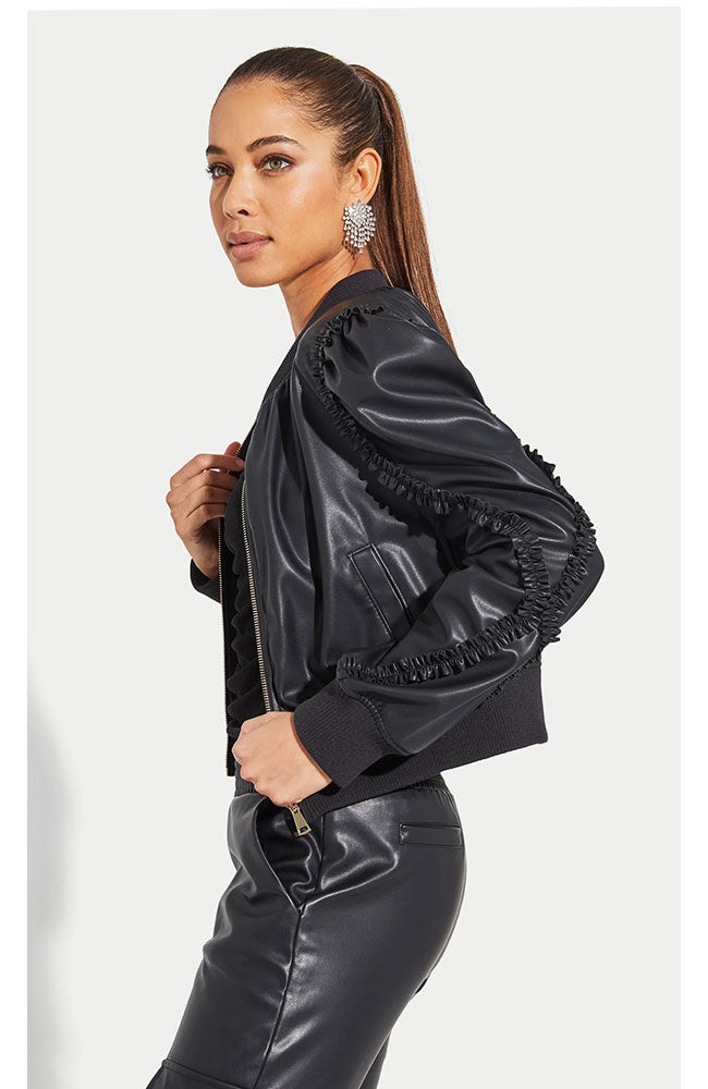 Chloe Vegan Leather Bomber – shoprodeodrive
